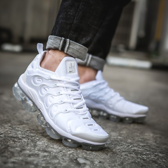Nike | Shoes | Nike Air Max Vapormax White Plus Mens White Athletic ...